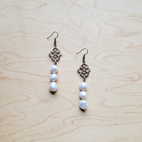 Genuine Freshwater Potato Pearl Earrings Wedding – Coco Palm & Co.